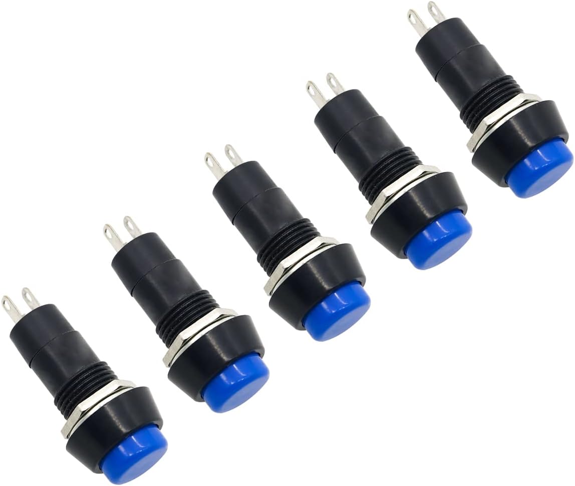 Electronic Spices Momentary Push To On Button Blue Color Horn Switches ...
