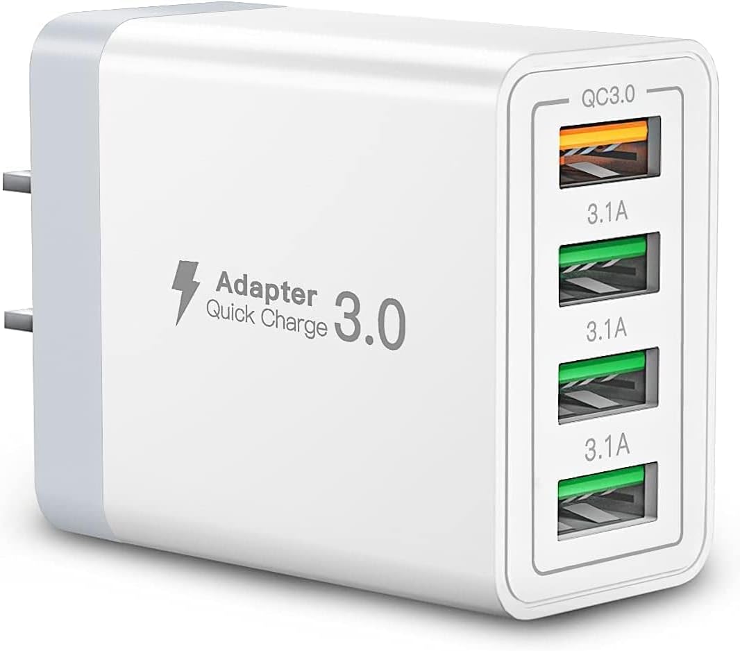 Amazon.com: Amoner USB Wall Charger, 2Pack Upgraded 15W 3-Port USB ...