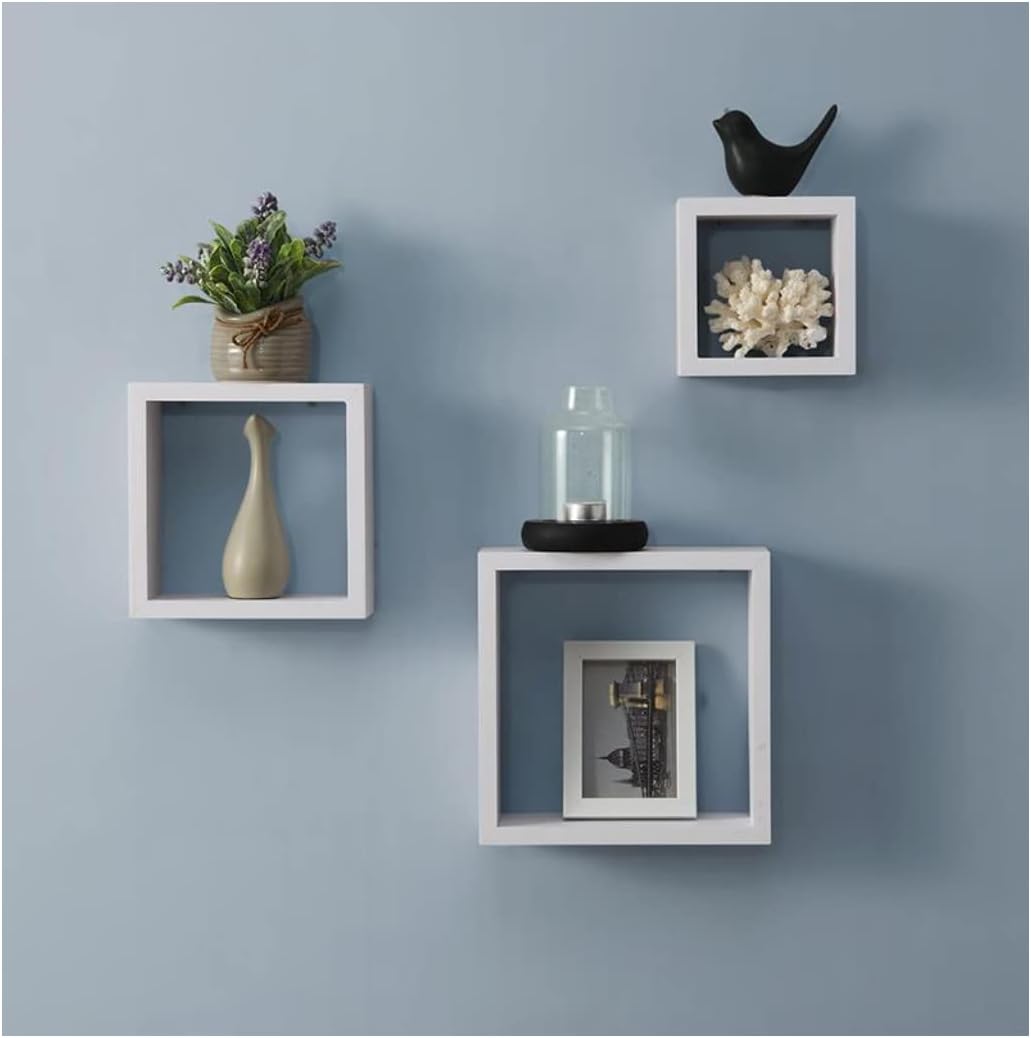 GZLL Cube Floating Wall Shelves, Floating Shelves, Set Of 3, Storage ...