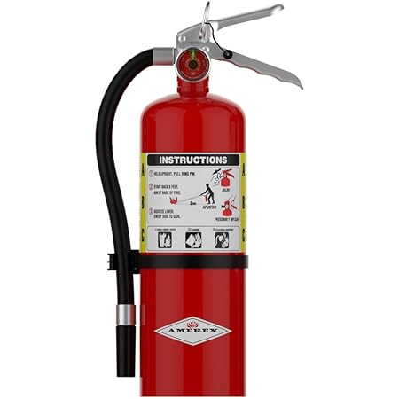 Amerex B500 ABC Dry Chemical Fire Extinguisher 2A-10 BC Rated, 5 lb ...