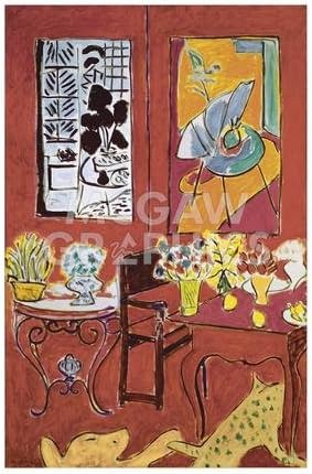 Amazon.com: Large Red Interior, 1948 - Poster by Henri Matisse (11 x 14 ...