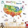 Amazon.com: DECOWALL SG2-2307 Colourful USA Wall Stickers Decals Peel ...