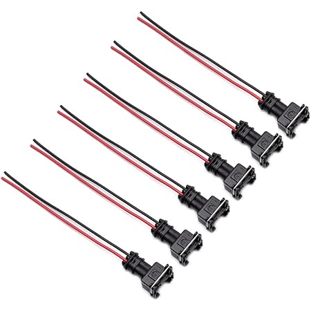 Amazon.com: 6 PCS - EV1 - Fuel Injector Connector Pigtail Connectors ...