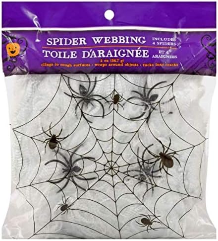 Amazon.com: Spider Web with Plastic Spiders, 2 oz. Bags (2pk) : Home ...
