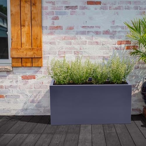 JP PLANTERS Fiberglass Trough Planter - Large Flower Pot, Tree Planter ...