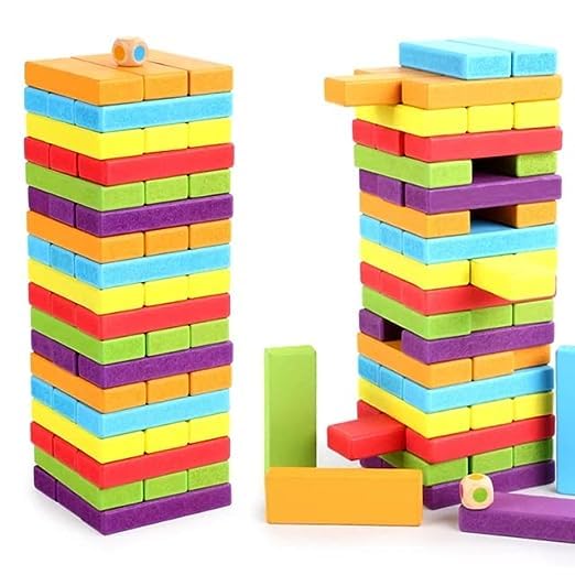 Buy O P Furniture MART Colorful Wooden Stacking Games for Kids and ...