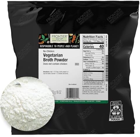 Amazon.com : Frontier Co-op Vegetarian Broth Powder, 1lb - Vegan, No ...