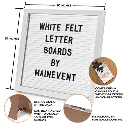 Snapklik.com : 10x10 Inch All White Felt Letter Board, Precut ...