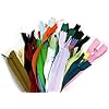 Pack of 39 different coloured zips - 18cm : Amazon.co.uk: Stationery ...