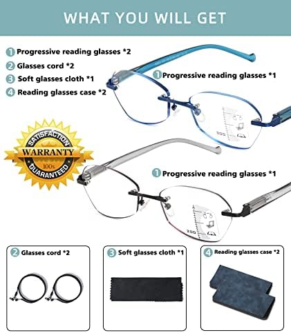 Amazon.com: SUNAMOY Multifocus Reading Glasses Women Stylish ...