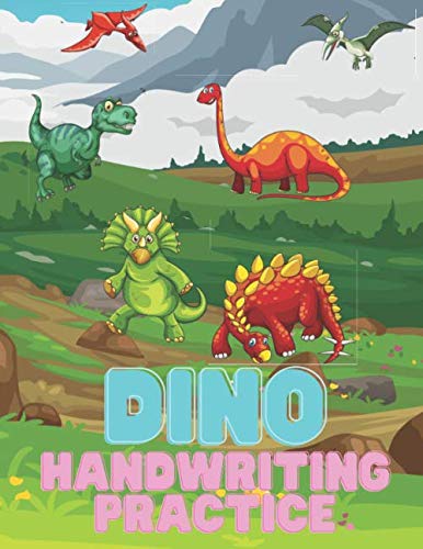 Dino Handwriting Practice: For kids Large 8.5" x 11" inch Dotted Line ...