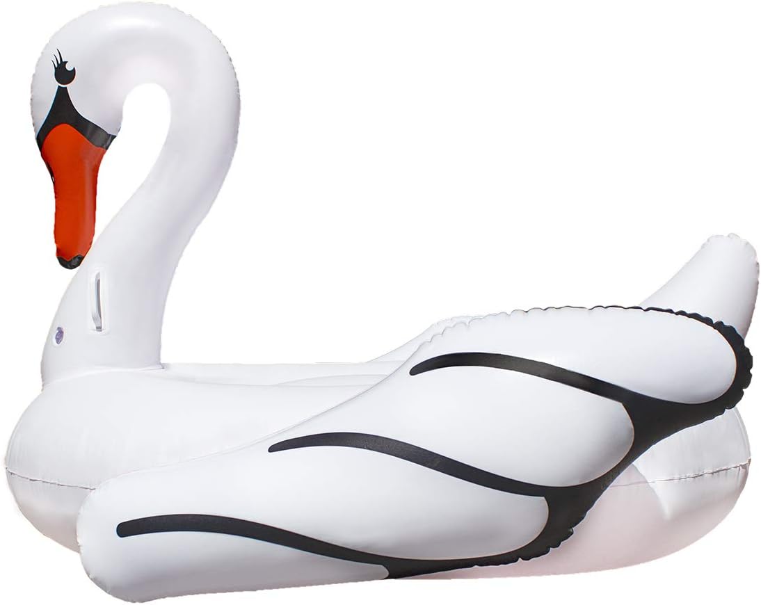 Amazon.com: Poolmaster Jumbo Swimming Pool Float Rider, Swan, White ...