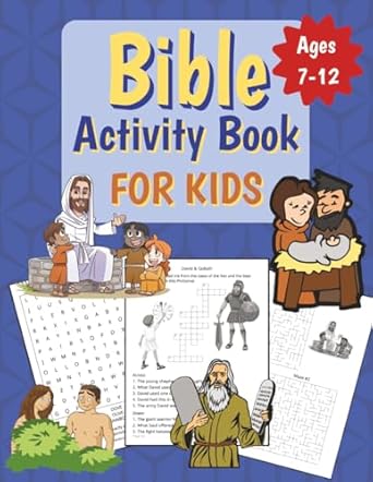 Bible Activity Book for Kids: Bible Themed Puzzle Book for Children ...