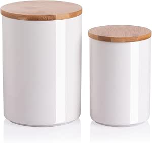 Sweejar Kitchen Ceramic Food Storage Containers Set, Stackable ...