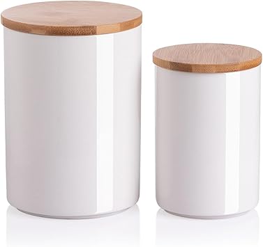 Amazon.com: Sweejar Kitchen Ceramic Food Storage Containers Set ...
