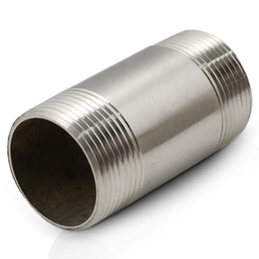 Megairon Nipple Cast Pipe,Stainless Steel SS304 Pipe Fittings,2" NPT x ...