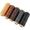 Amazon.com: JANYUN 264 Yards 150D Leather Sewing Waxed Thread Cord for ...