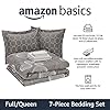 AmazonBasics 7-Piece Microfiber Bedding Set for Queen Bed (Includes 1 ...