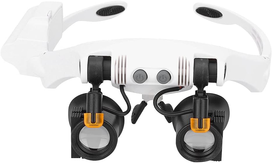 Amazon.com: Head Mount Magnifier with LED Light, Hands Free Headband ...
