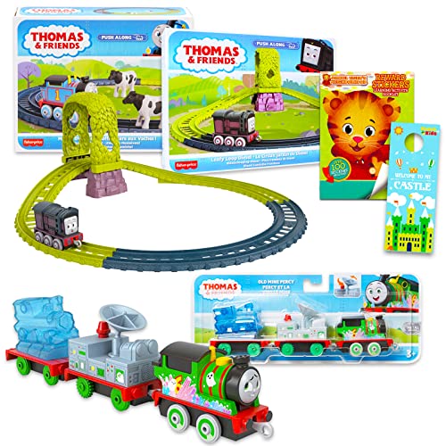 Thomas and Friends Push Along Train Track Set - 5 Pc Bundle with 2 ...