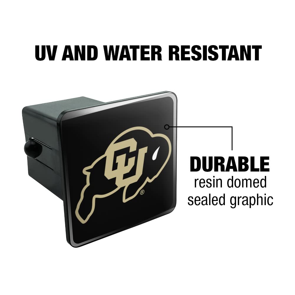 College Hitch Accessories University Of Colorado Metal Hitch Cover - 2 ...
