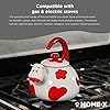 Amazon.com: HOME-X Red Cow Whistling Tea Kettle, Cute Animal Teapot ...
