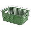 Amazon.com: Rinboat Plastic Woven Storage Baskets, Rectangle Kitchen ...
