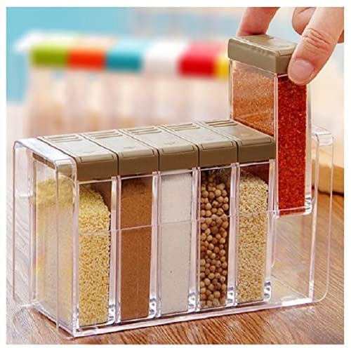VITALMART Multipurpose Plastic 6 Jar Pcs Spice Rack | Pepper Salt ...