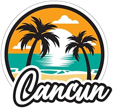 Amazon.com - Cancun, Mexico 3 inch Sticker, S572 (Waterproof Vinyl ...