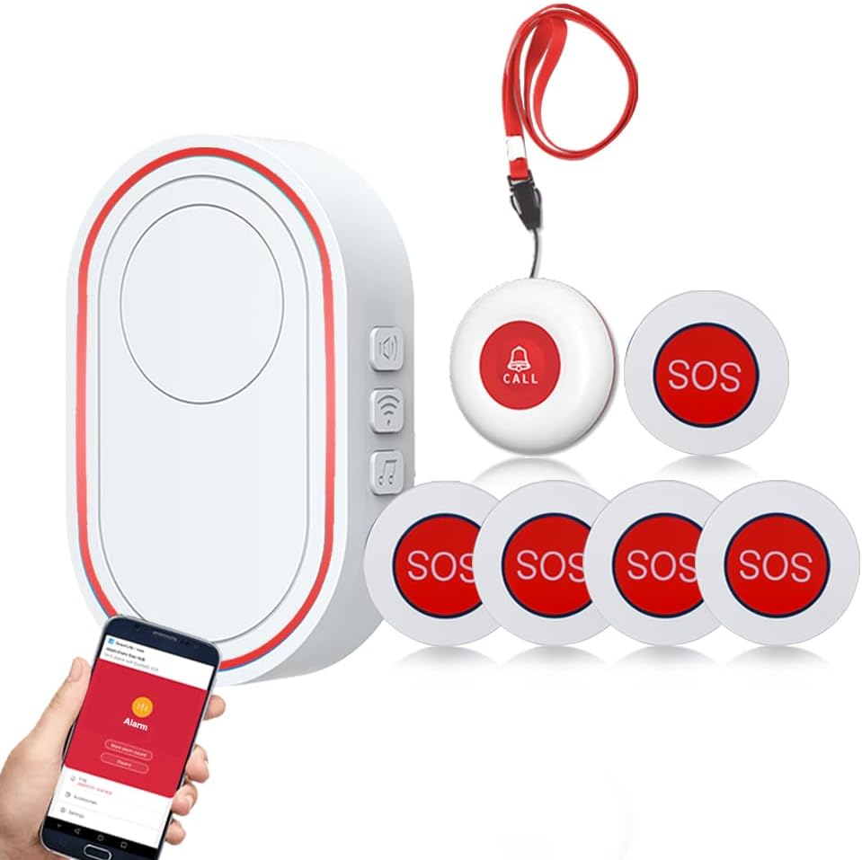 Topvico WiFi Panic Button Caregiver Pager Emergency Call for Elderly at ...