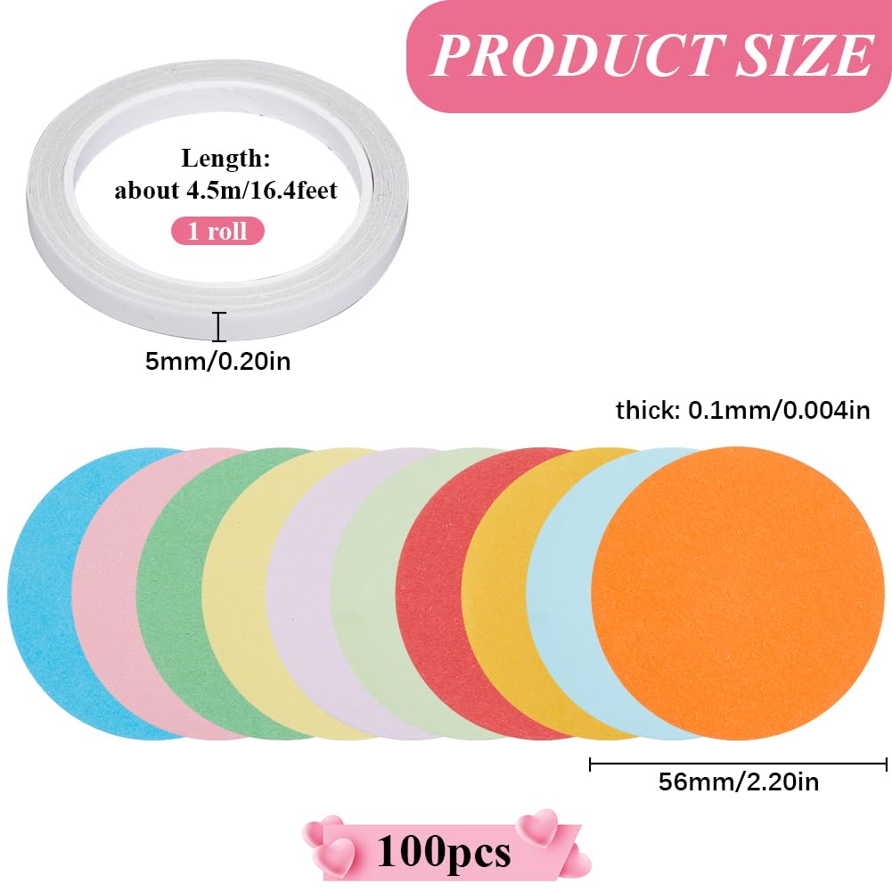 Cartoncini Bianchi 200 Fogli 10 Cm Origami Rotondi Cartoncino Colorato ...