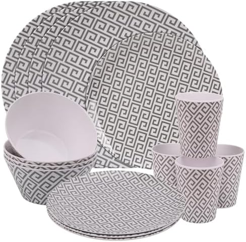 OLPRO Melamine Dinnerware Set, Camping/Picnic/Barbecue Dinner Set ...