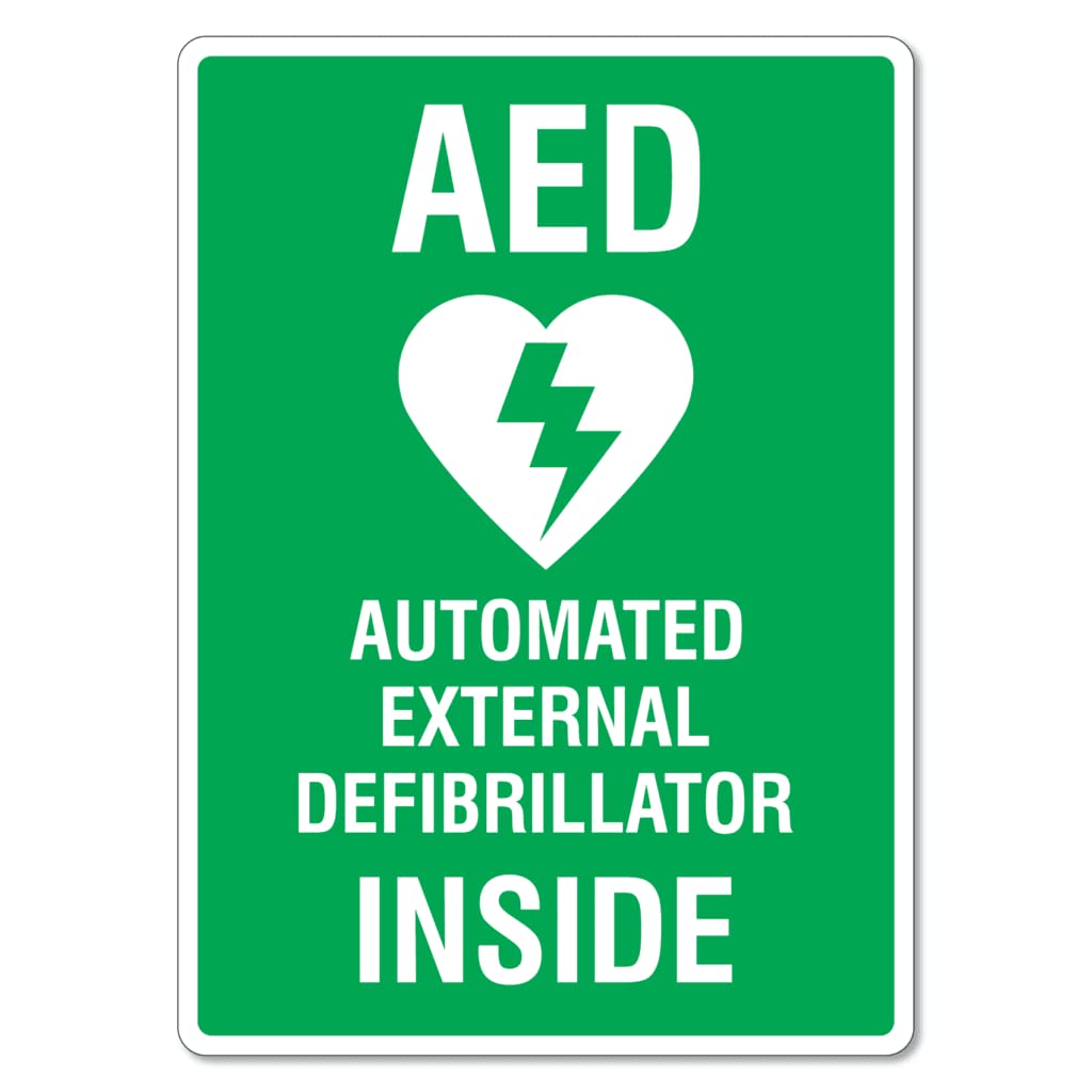 Amazon.com: AED Automated External Defibrillator Inside Sign Safety ...