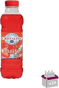 Cristaline au jus de fruit fraise 24 x 50cl : Amazon.fr: Epicerie