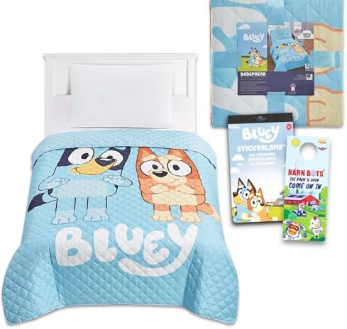 Amazon.com: Bluey Bedding Set Twin Bed - Bundle with Bluey Room Decor ...