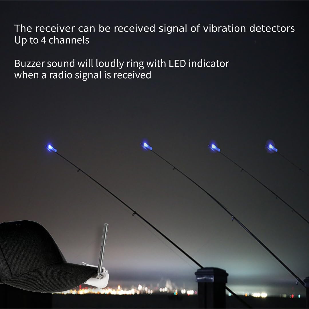 Snapklik.com : Balsang Wireless Fishing Bite Indicators Kit, Radio ...