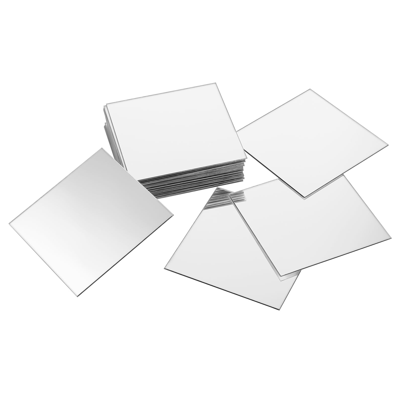 Amazon.com: Lusofie 25 Pcs Mini Size Square Acrylic Mirror Self ...