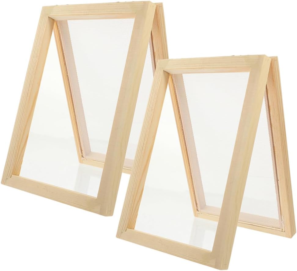 Amazon.com: SEWACC 2pcs Wooden Paper Making Screen Papermaking Mould ...