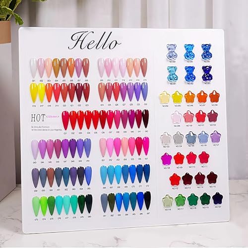 Amazon.com : Acycoin2A Acrylic Nail Polish Color Display Board Book ...