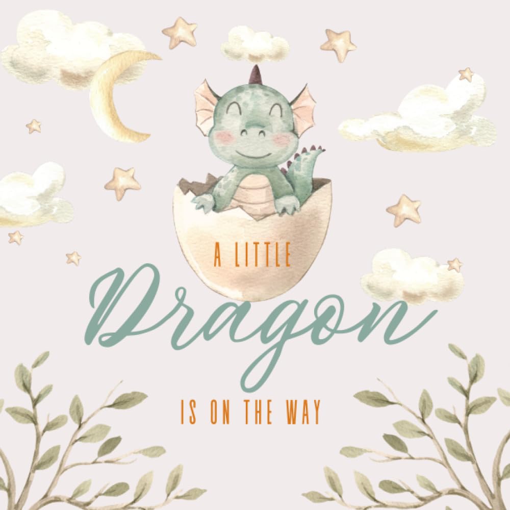 Little Dragon is On The Way: Baby Shower Guest Book Adventure Themed ...