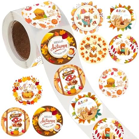 Amazon.com: OriniPlay 500 Pieces Hallo Fall Party Decorations Labels ...