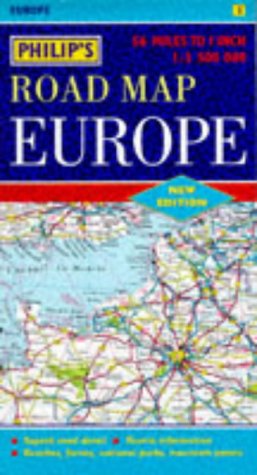 Philip's Road Map of Europe (Road Map): 9780540072101: Amazon.com: Books
