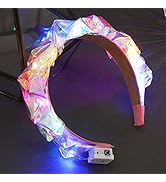 Amazon.com: GORTIN Light up Headband Glowing Crown LED Laser Hair Band ...