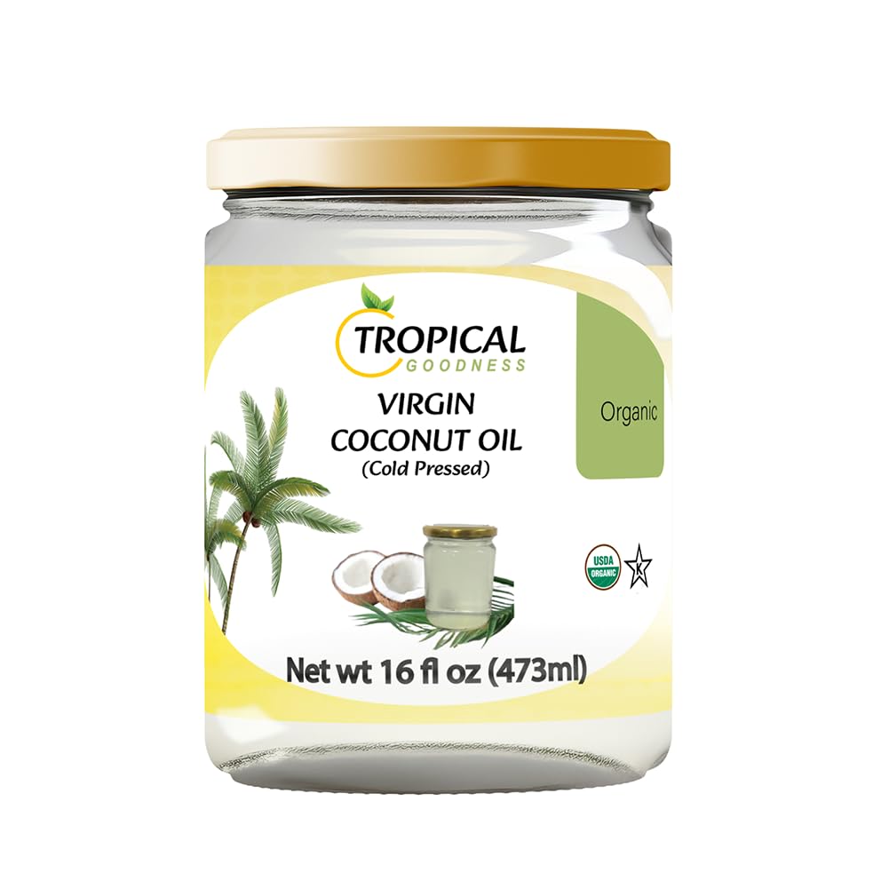 Amazon.com : Tropical Goodness Organic Extra Virgin Coconut Oil,16 Fl ...