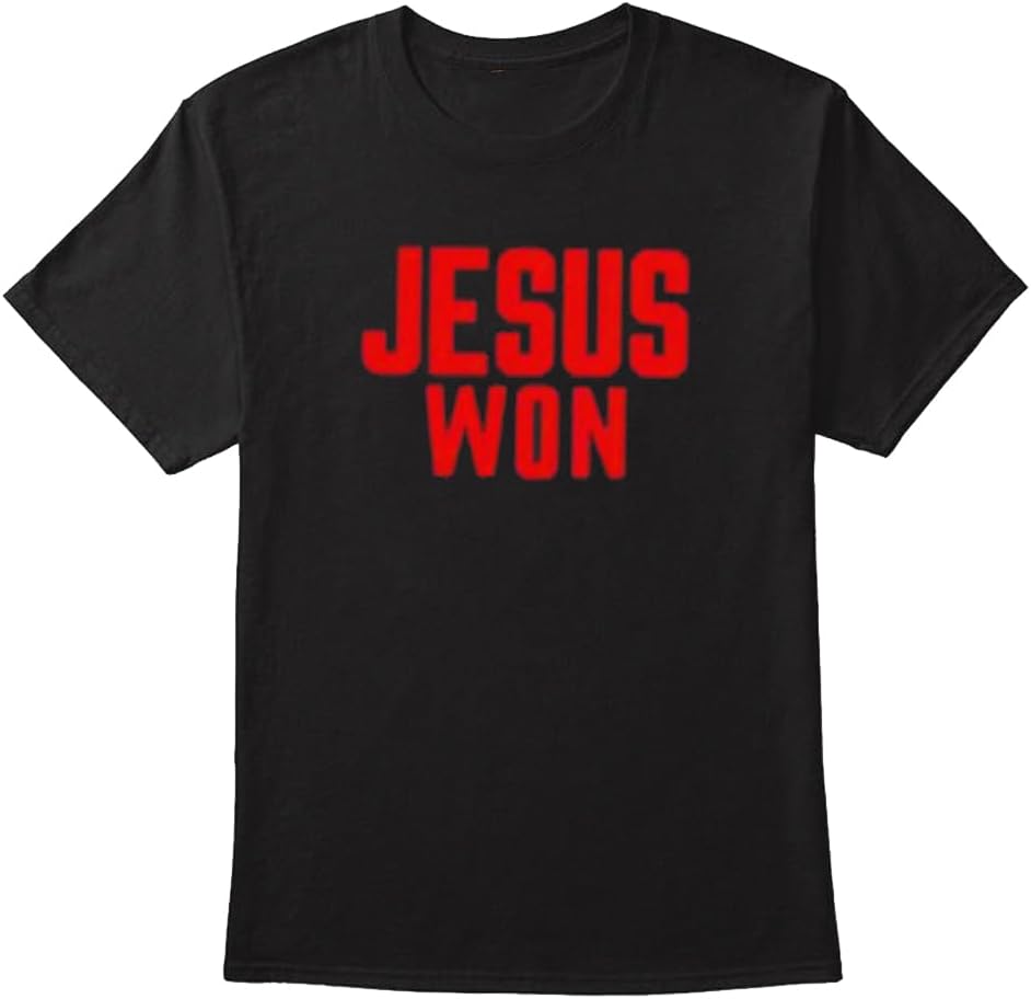 Jesus Won Ohio State Unisex-Adult T-Shirt - Black, Large - Short Sleeve ...