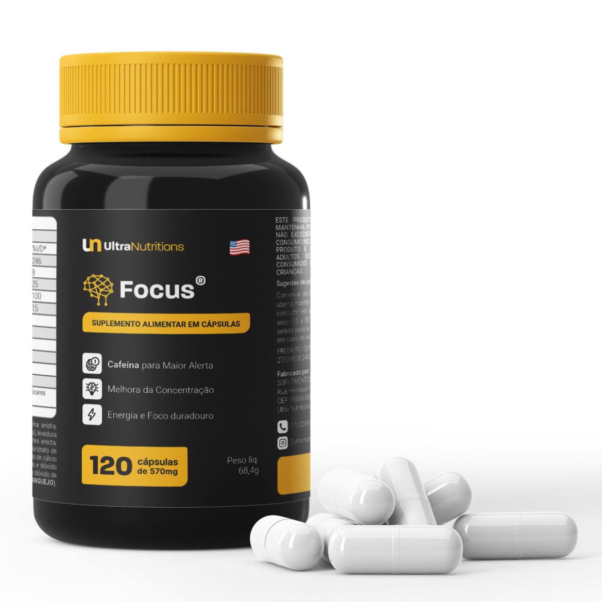 Vitaminas para o Cérebro, Complexo B, Magnésio, Triptofano, Colina ...