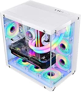 Amazon.com: Desktop Computer Case Gaming PC Chassis ATX Tower Fully ...