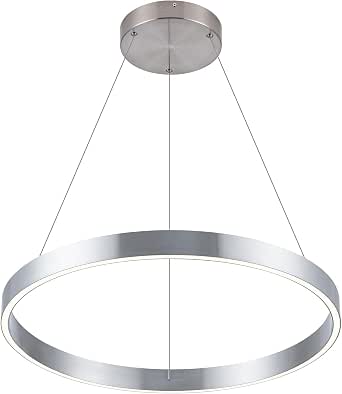 WELAKI Modern Led Chandelier, 1 Ring Circular Pendant Lights, 23.62 ...