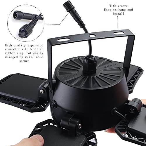 Kyson Solar Lights Indoor Outdoor with Remote,128Led Bright Solar ...