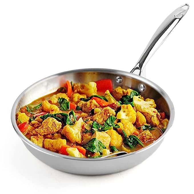 Buy viva smart Triply Stainless Steel Fry Pan for Frying/Roasting with ...